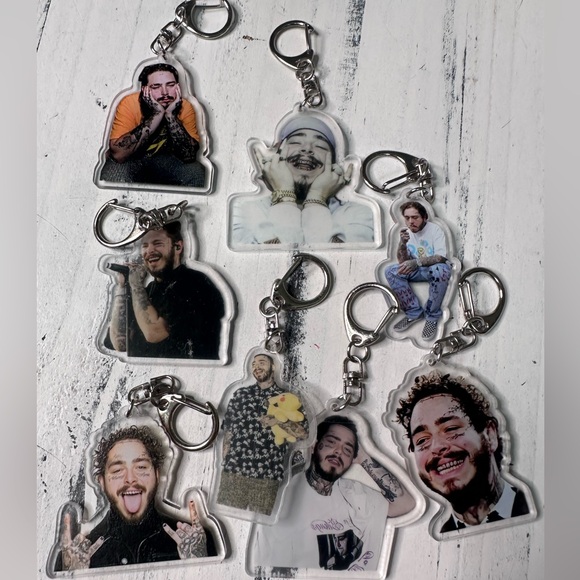 Accessories | New Set Of Musician Post Malone Keychainszipper Charms ...